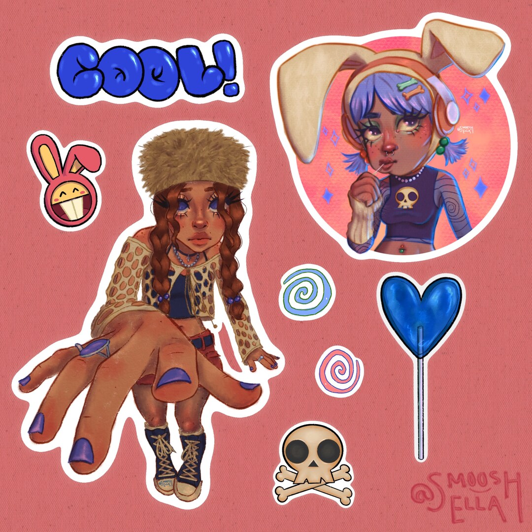 Bunny Sticker Set - Etsy