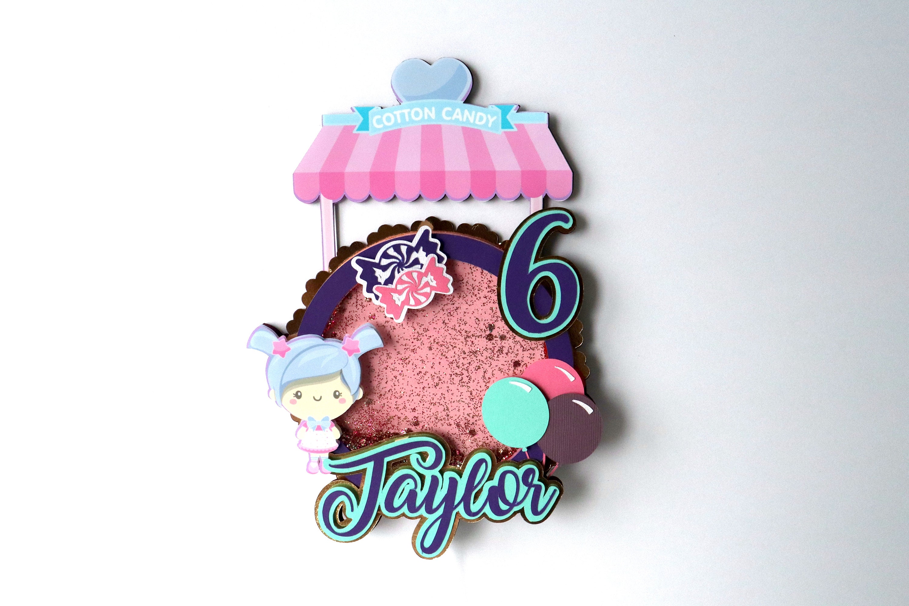 Candy Land Cake Topper Candy-land Shaker Cake Topper Candy - Etsy