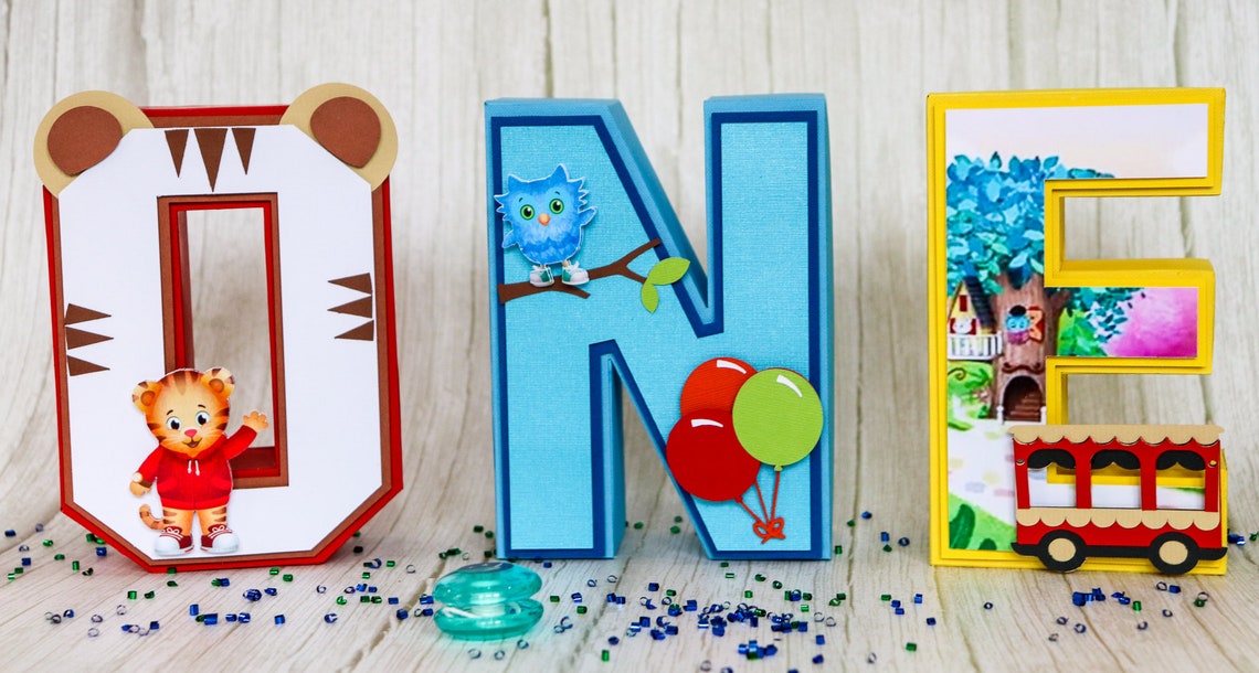 Daniel Tiger 3D Letters Daniel Tiger Birthday Daniel Tiger - Etsy
