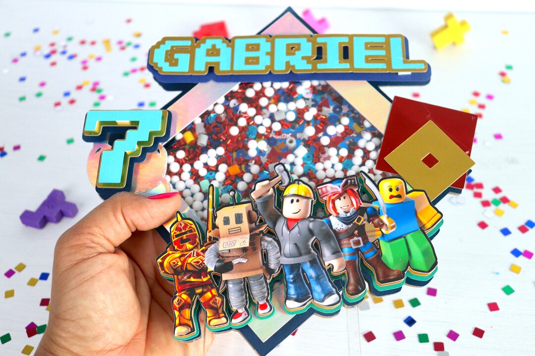 Roblox Cake Topper Roblox Cake Topper Shaker Roblox Birthday - Etsy