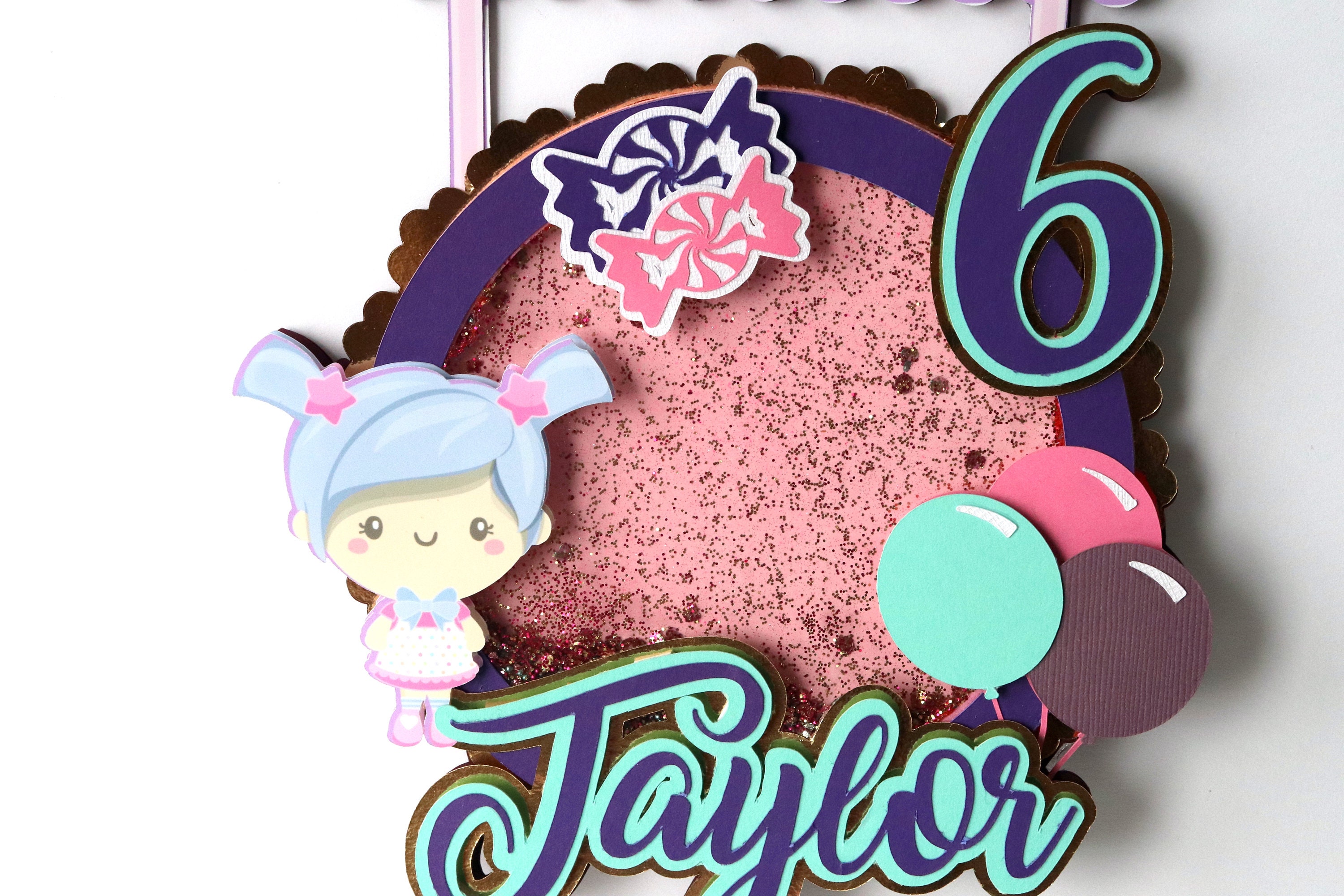 Candy Land Cake Topper Candy-land Shaker Cake Topper Candy - Etsy