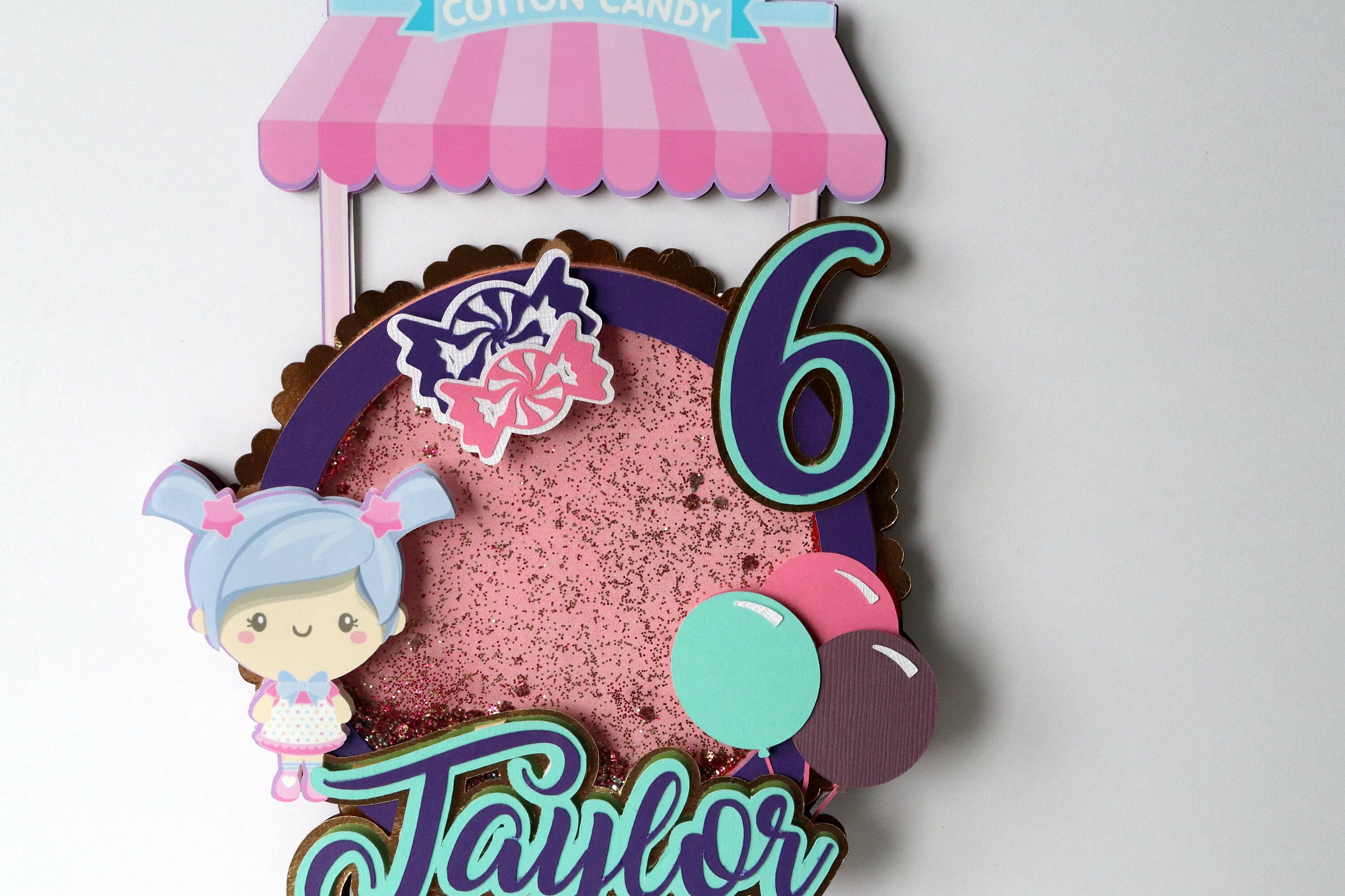 Candy Land Cake Topper Candy-land Shaker Cake Topper Candy - Etsy