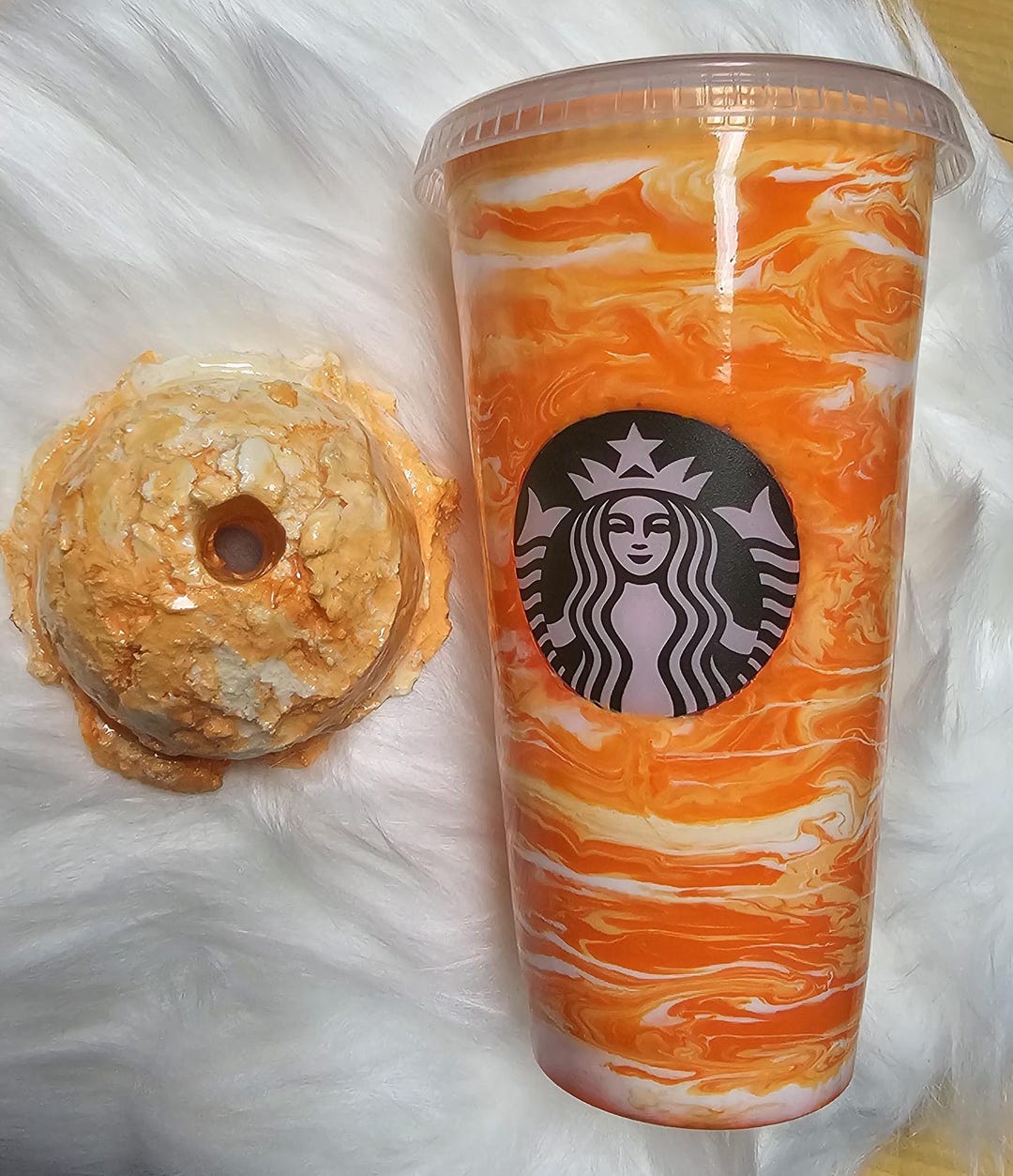 Orange Cream Swirl Cold Cup - Etsy