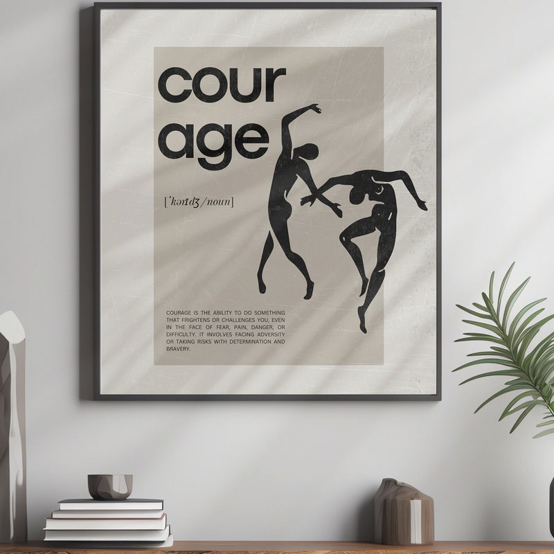 Courage Poster - Etsy