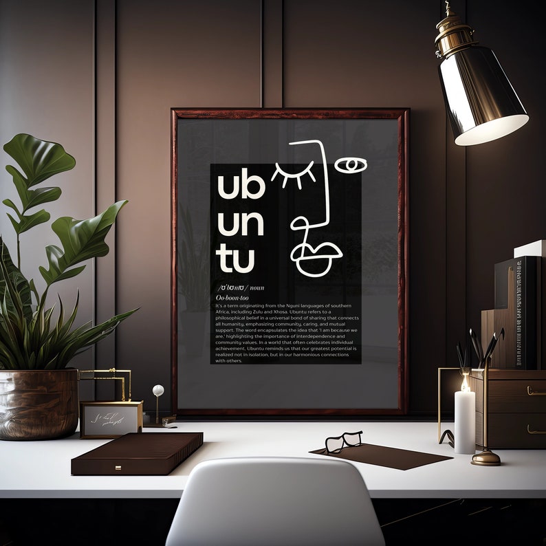 Ubuntu Download, African Wall Art Print, African Contemporary Poster ...