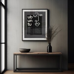 Ubuntu Download, African Wall Art Print, African Contemporary Poster ...