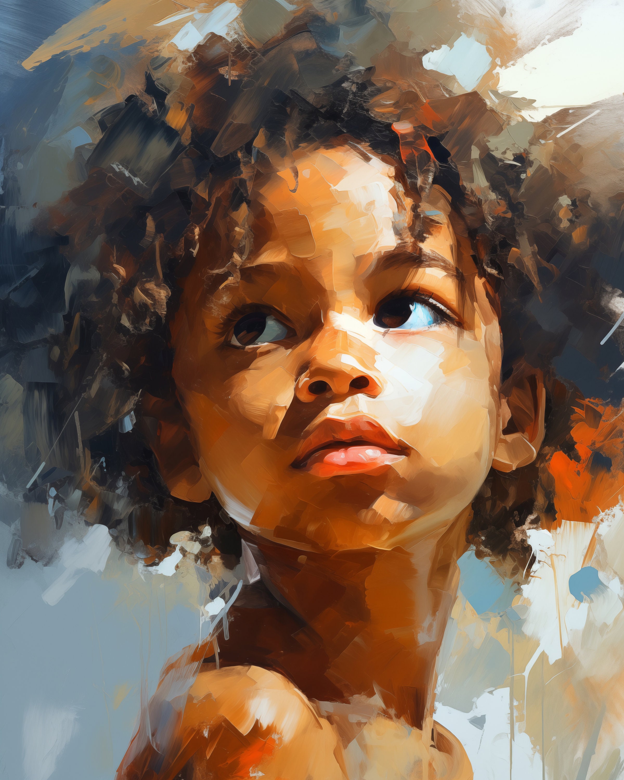 Digital Prints Downloads of African Child Portrait, African Child Art ...