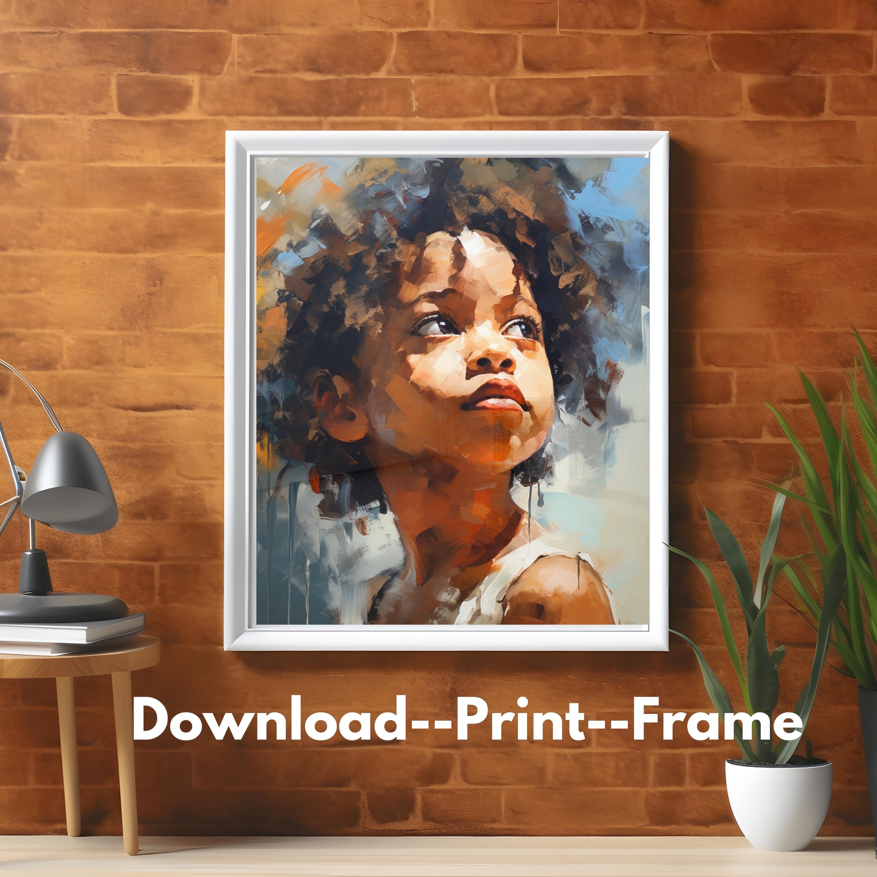 African Child Wall Art, Portrait of an African Child, African Print ...