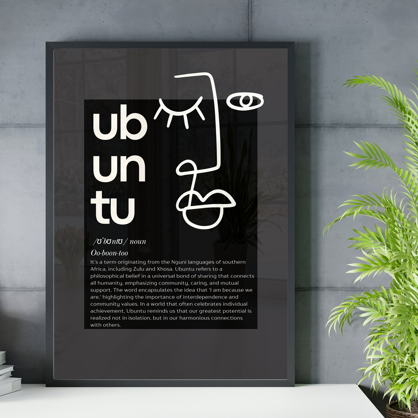 Ubuntu Download, African Wall Art Print, African Contemporary Poster ...