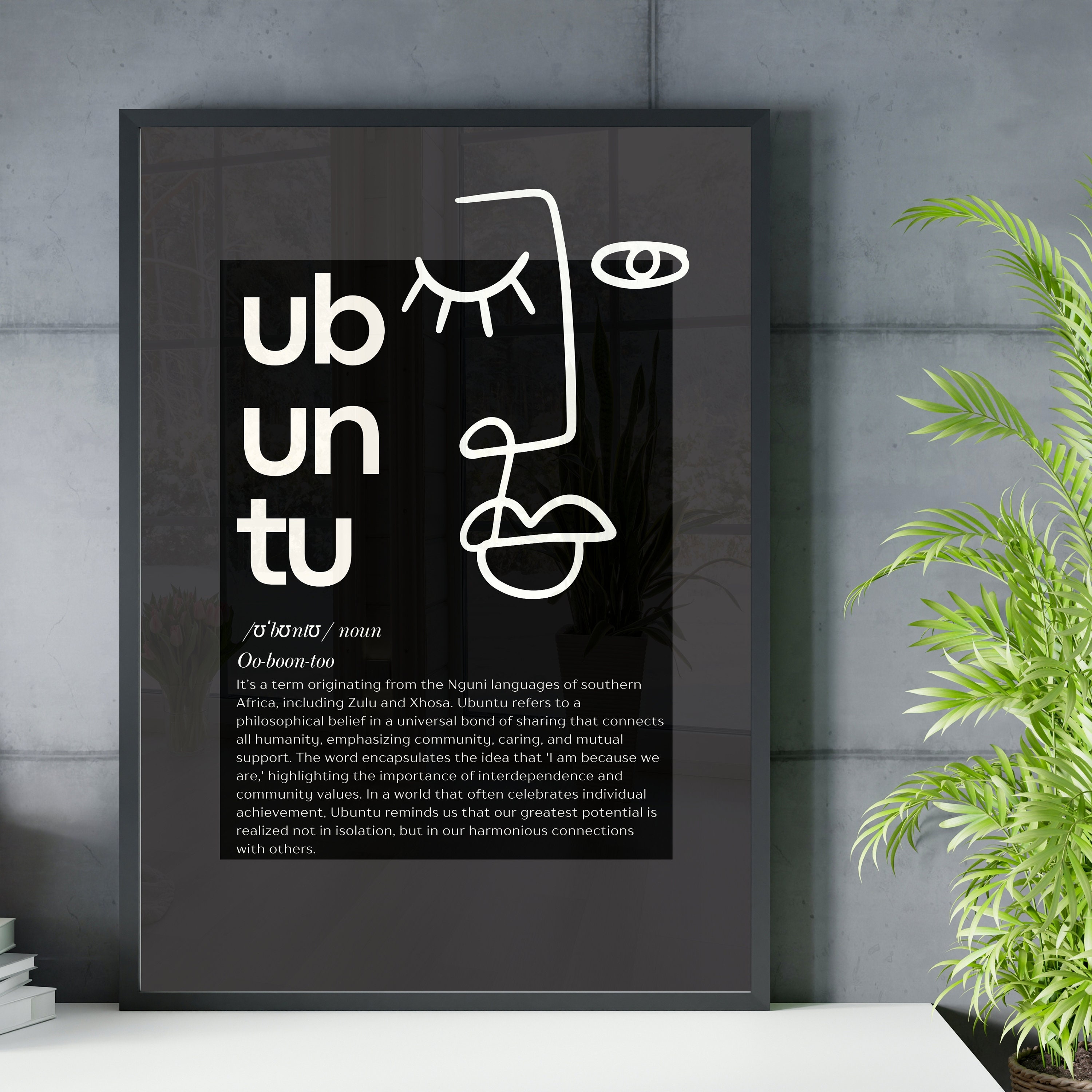 Ubuntu Download, African Wall Art Print, African Contemporary Poster ...