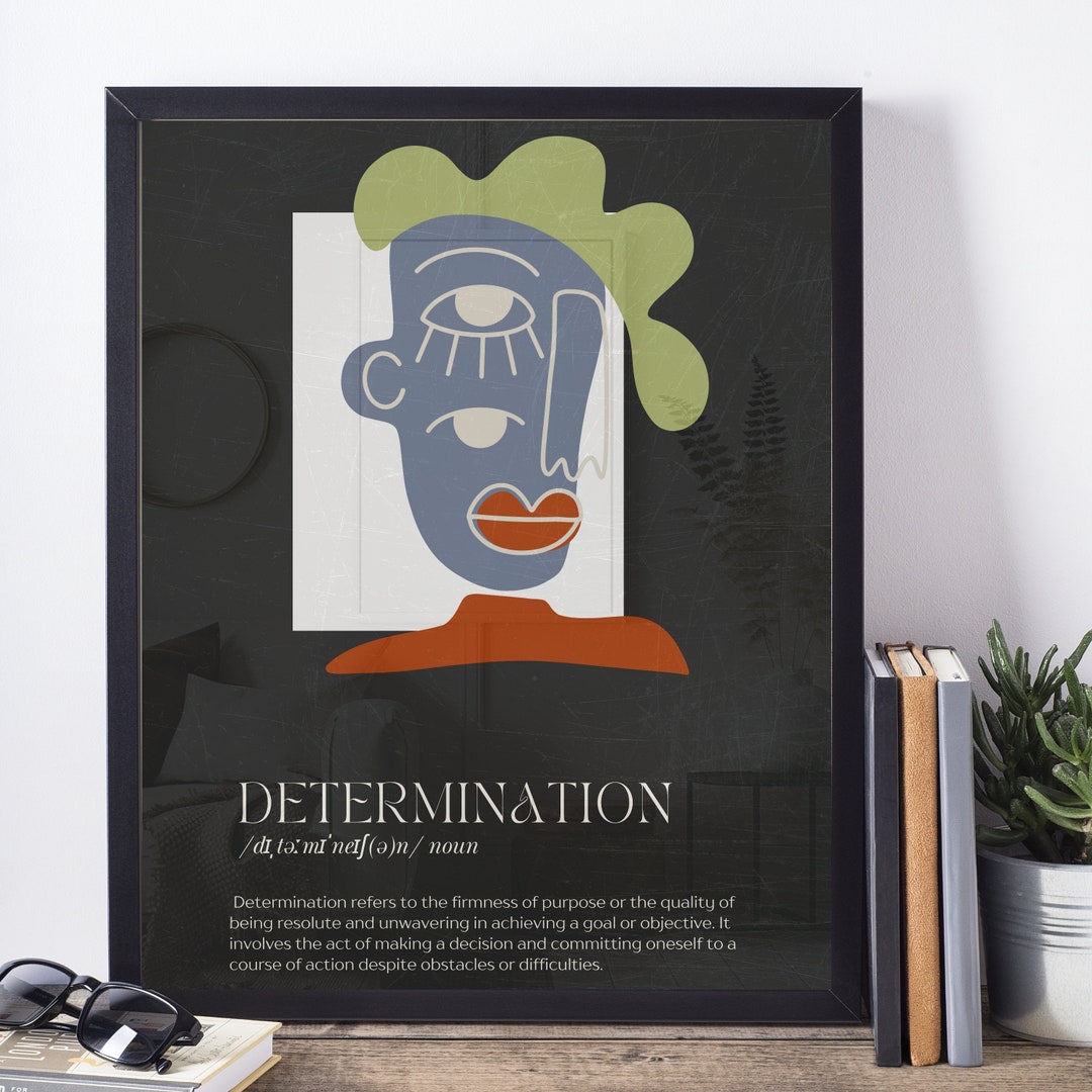 Determination Definition Poster - Inspirational Abstract Art Print ...