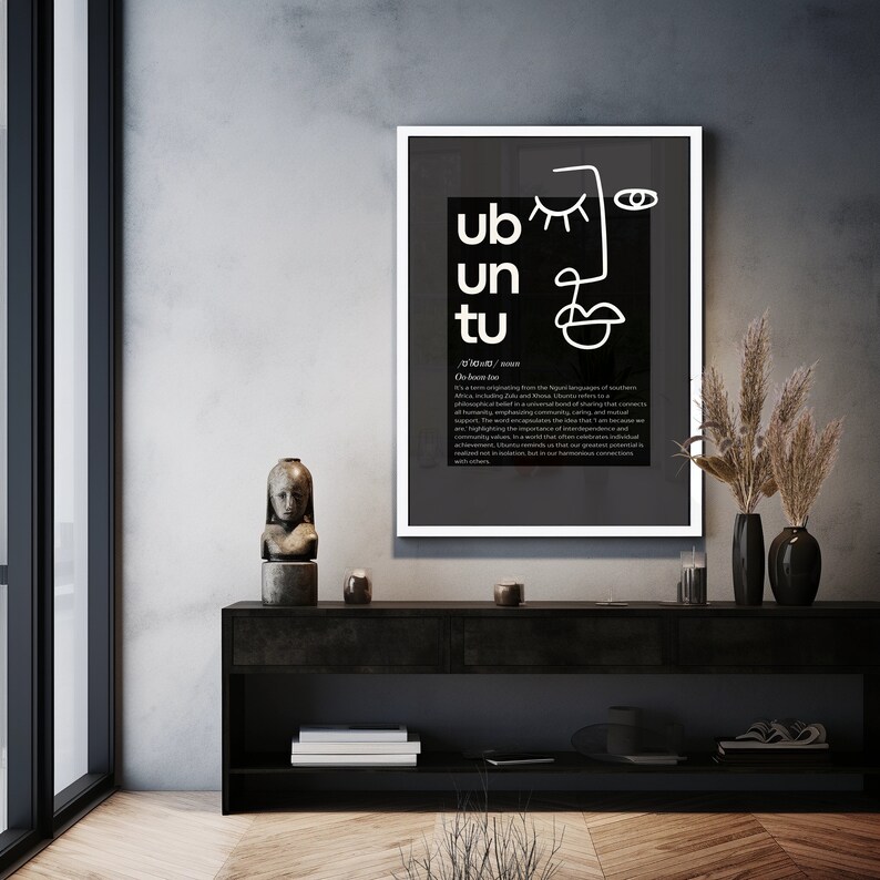Ubuntu Download, African Wall Art Print, African Contemporary Poster ...