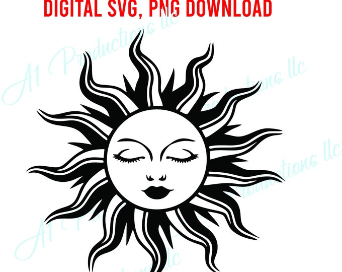 Sun SVG, Sun Clipart, Sun Cut File, Sun Svg for Cricut, Sun Cricut, Sun ...
