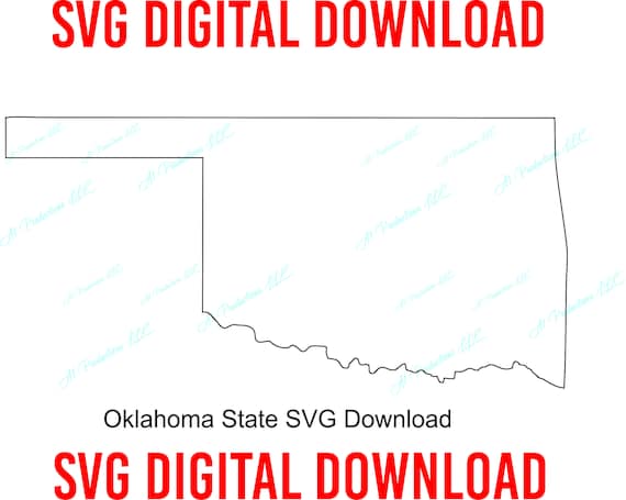 Oklahoma State SVG Digital Download Oklahoma SVG Please | Etsy