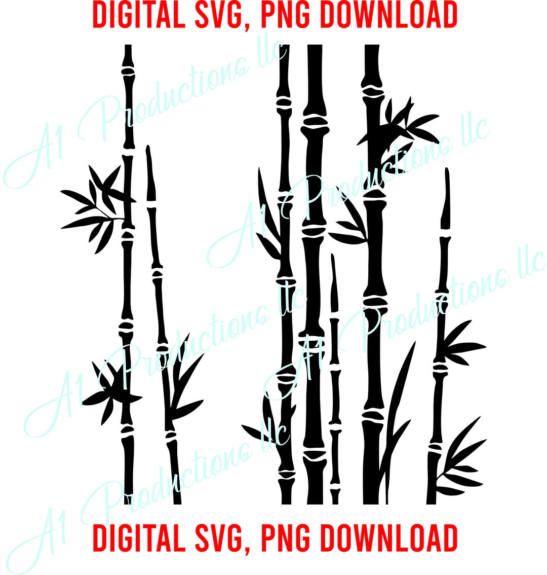 Bamboo SVG PNG- Bamboo Vector, Bamboo PNG, Bamboo Cut File, Bamboo ...
