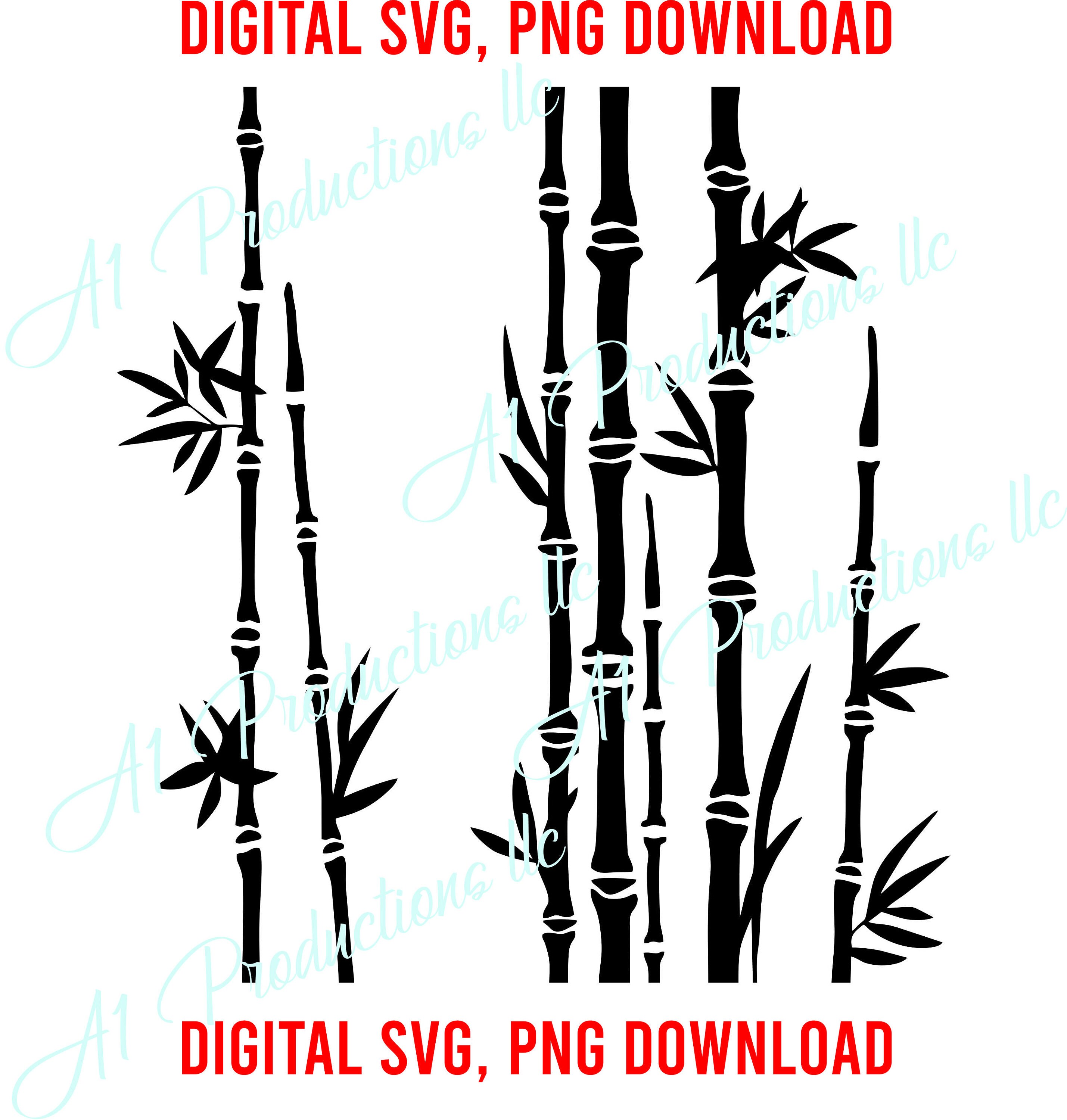 Bamboo SVG PNG- Bamboo Vector, Bamboo PNG, Bamboo Cut File, Bamboo ...