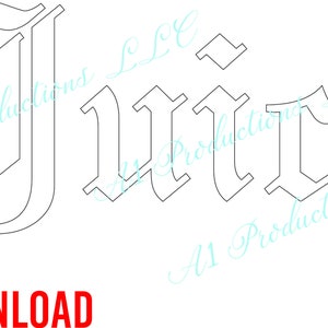 Juicy SVG Download - Juicy Word SVG- Please Read Description. - Etsy