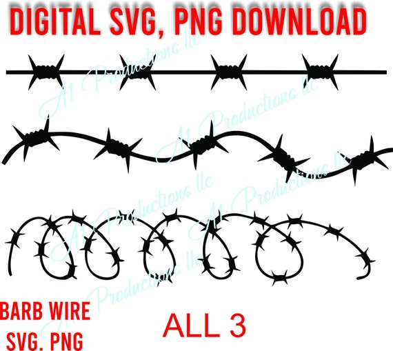 Barb Wire Svg Barbwire Png Barbwire Svg Download Barb Wire - Etsy