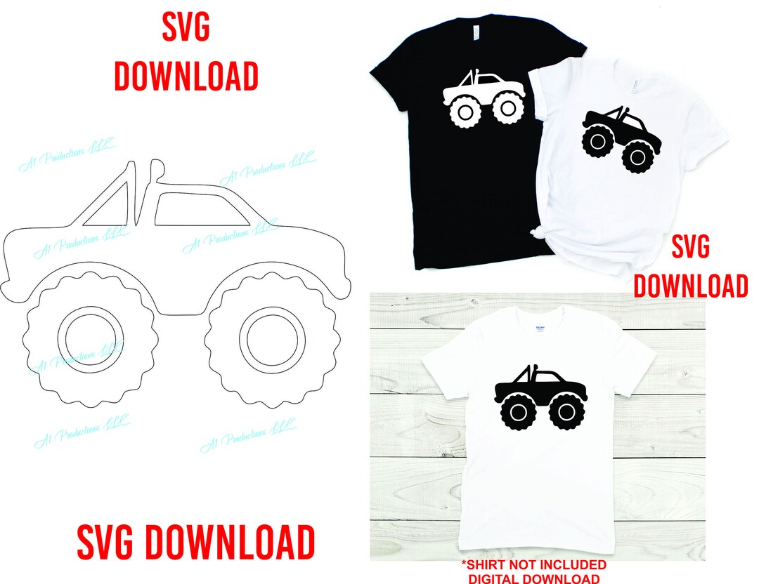 Monster Truck SVG Digital Download - Please Read Description. - Etsy