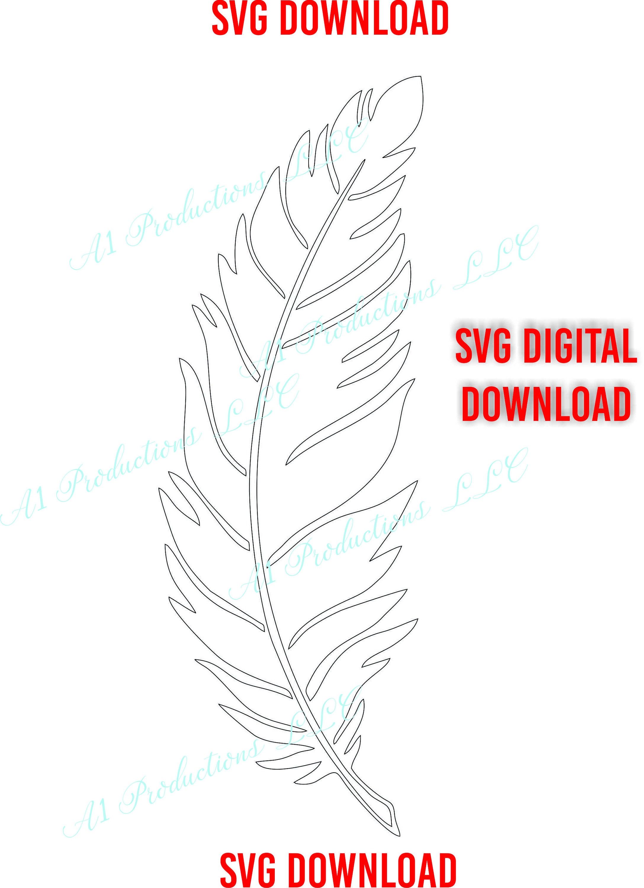 Feather SVG Digital Download - Feather SVG - Please Read Description ...