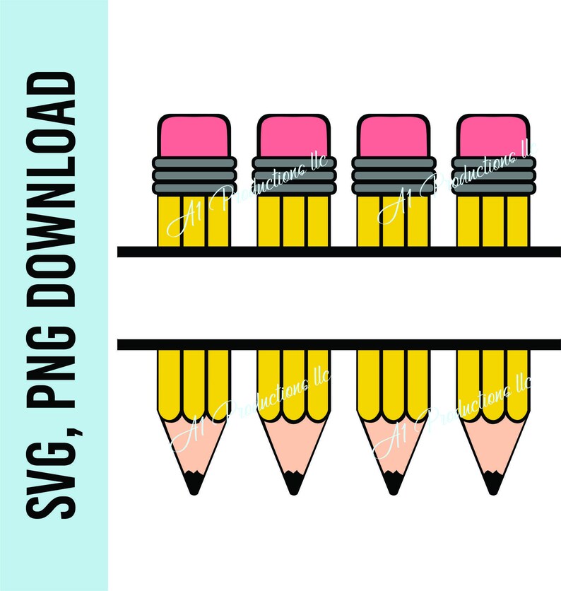 Pencil SVG & PNG Download - Back to School SVG - Pencil Png Clipart ...