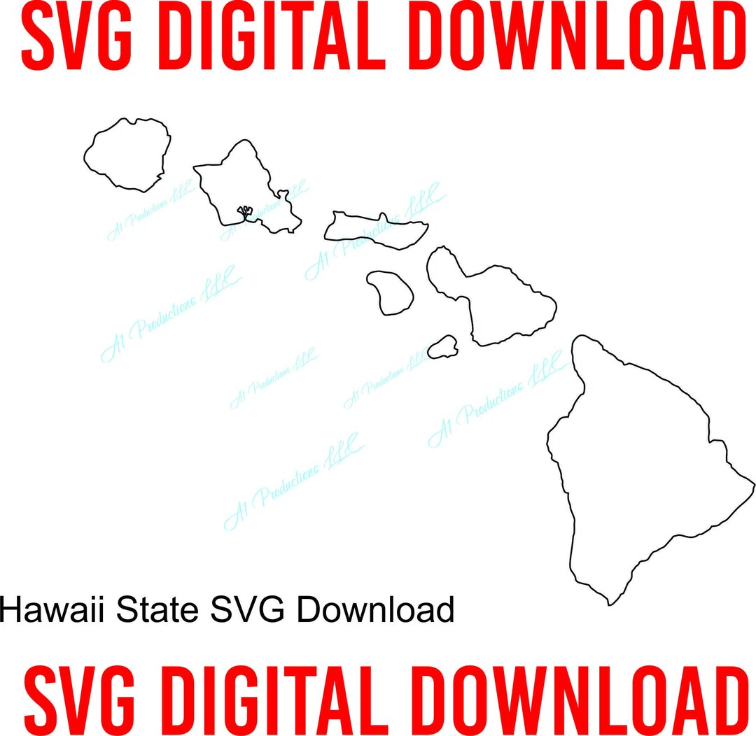 Hawaii State SVG - Digital Download - Hawaii SVG - Please Read ...