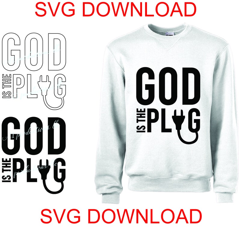 God is the Plug SVG. Please Read Description. - Etsy
