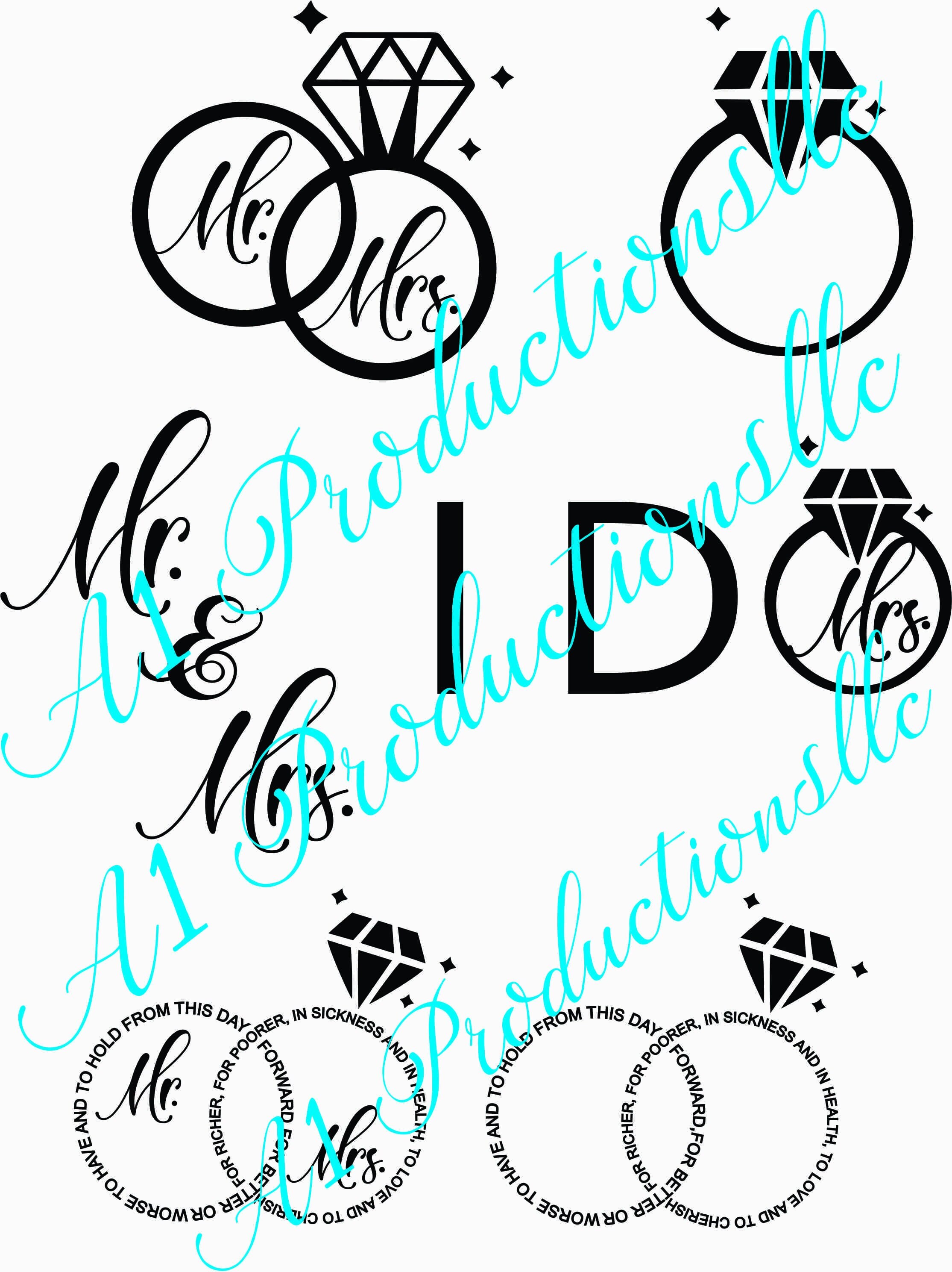 SVG Mr. and Mrs./ I Do/wedding SVG Bundle/ring SVG - Etsy