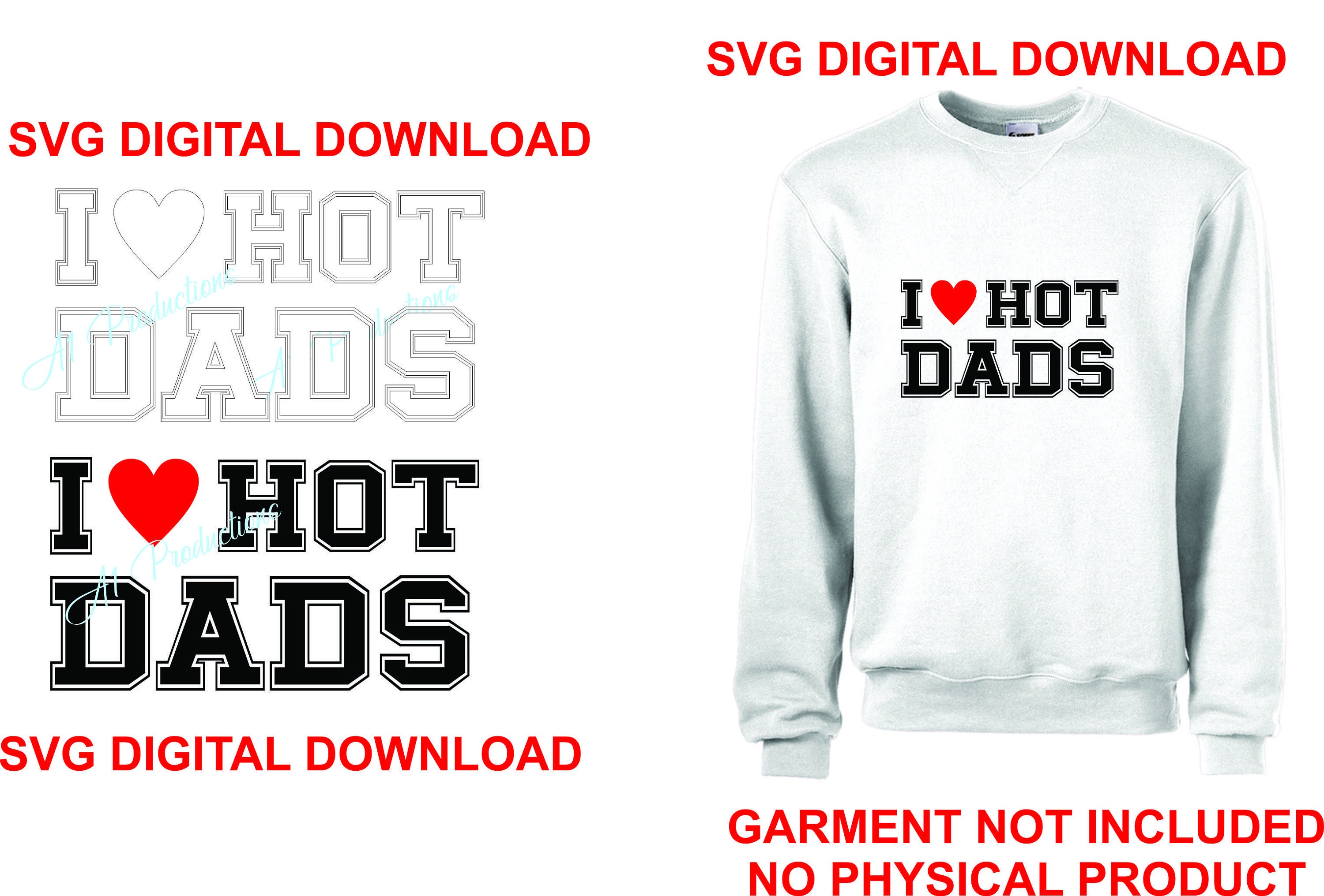 I Love Hot Dads SVG Download- Please Read Description - Etsy