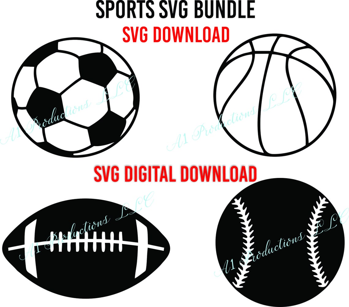 Sports Bundle SVG - Sports Ball Svg Bundle - Basketball Svg- Football ...