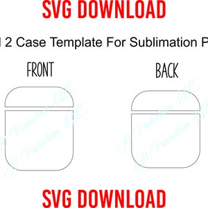 AirPod Case 2 SVG Template for Sublimation- Cricut, Sublimation ...