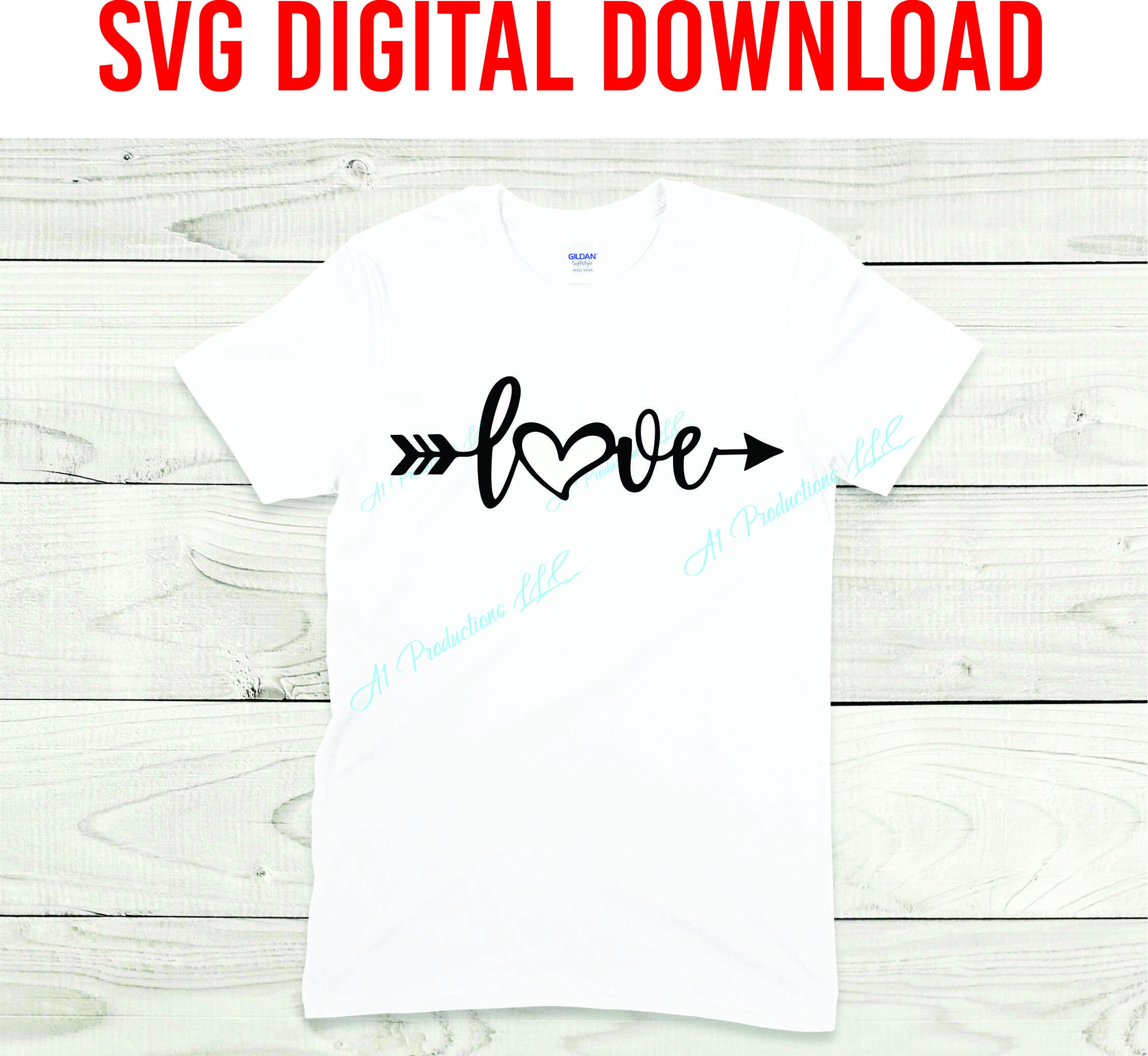 Love Arrow SVG Digital Download Love Arrow Valentines Vector - Etsy