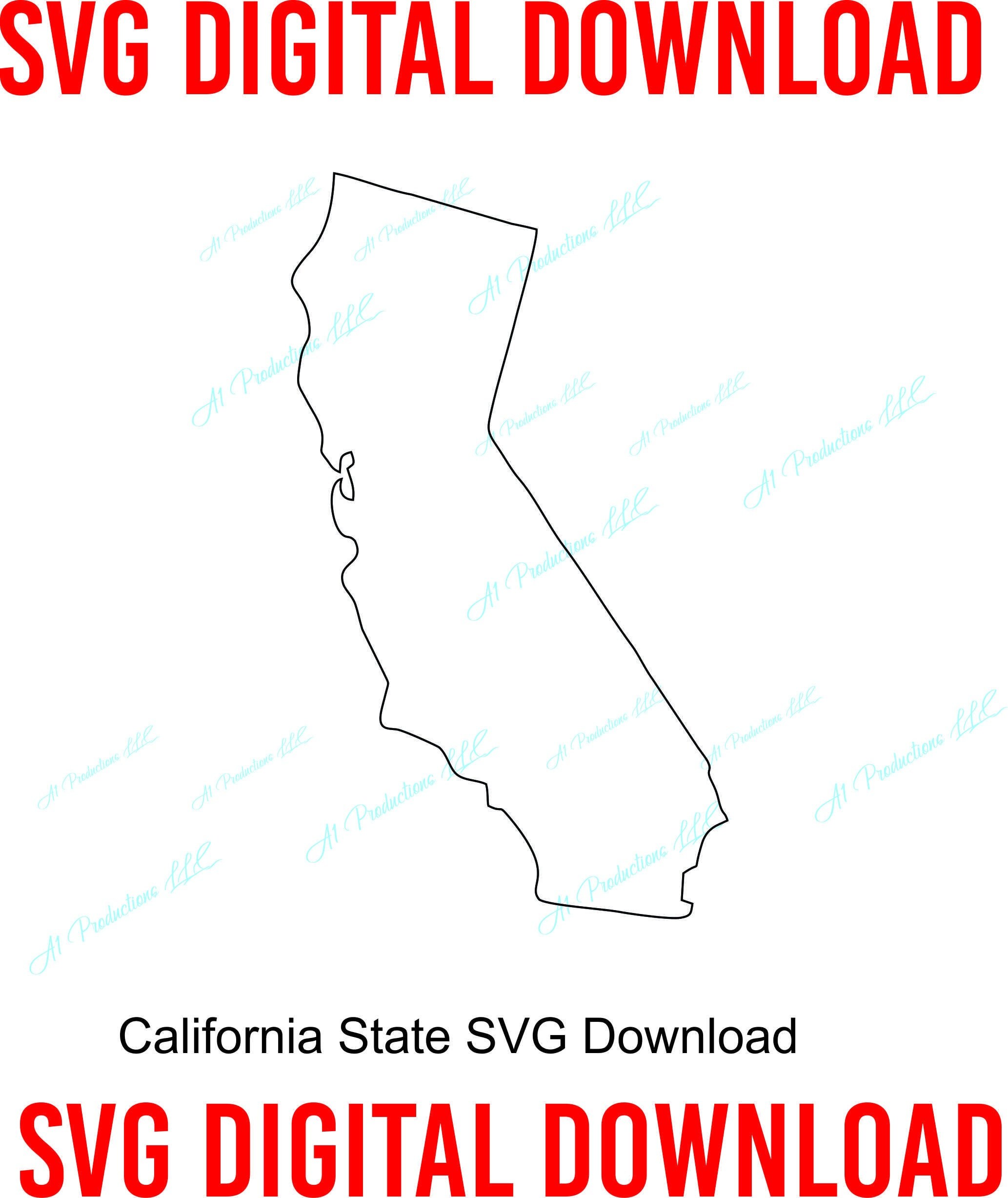 California State SVG - Digital Download - California SVG - Please Read ...