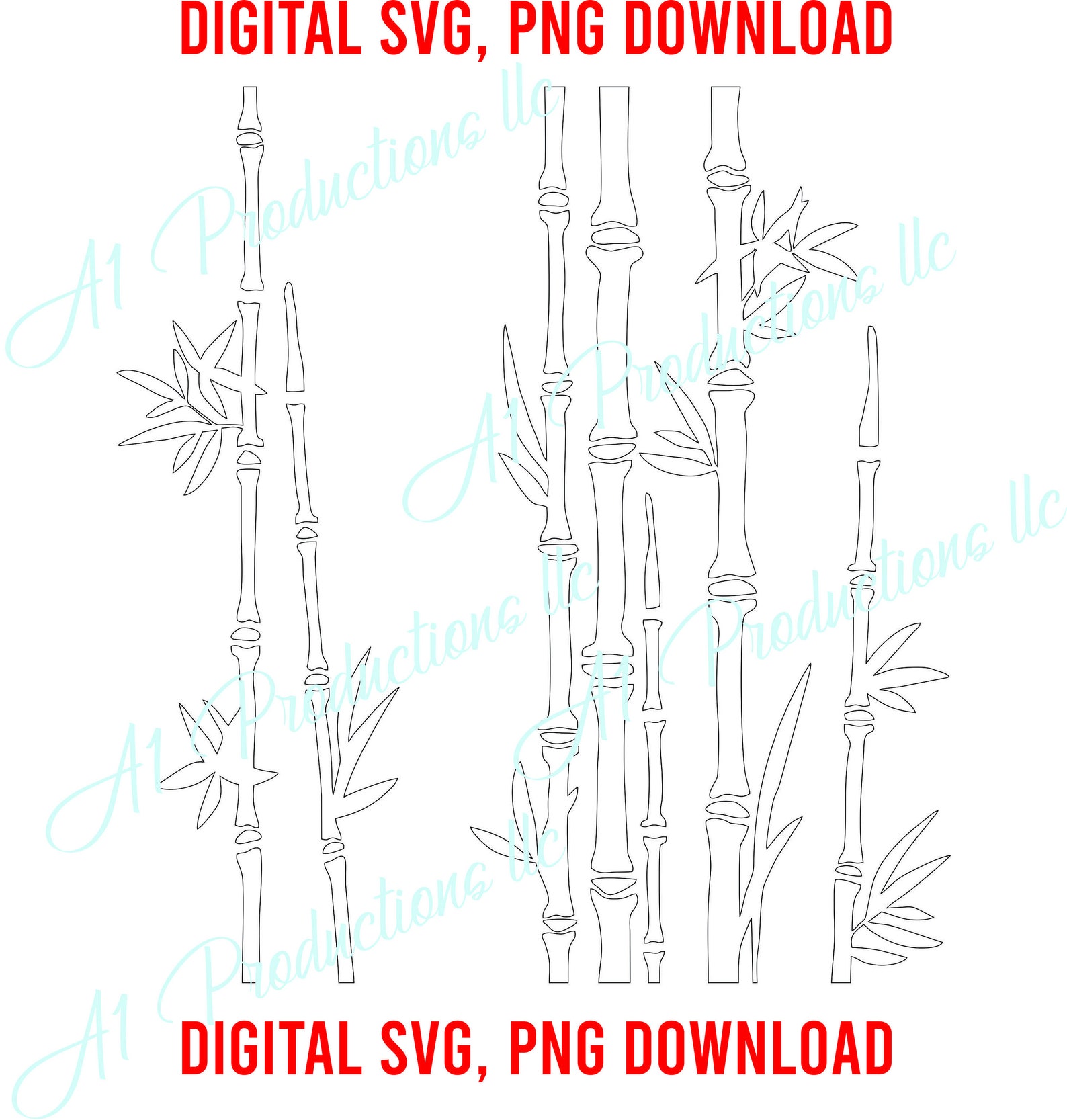 Bamboo SVG PNG- Bamboo Vector, Bamboo PNG, Bamboo Cut File, Bamboo ...