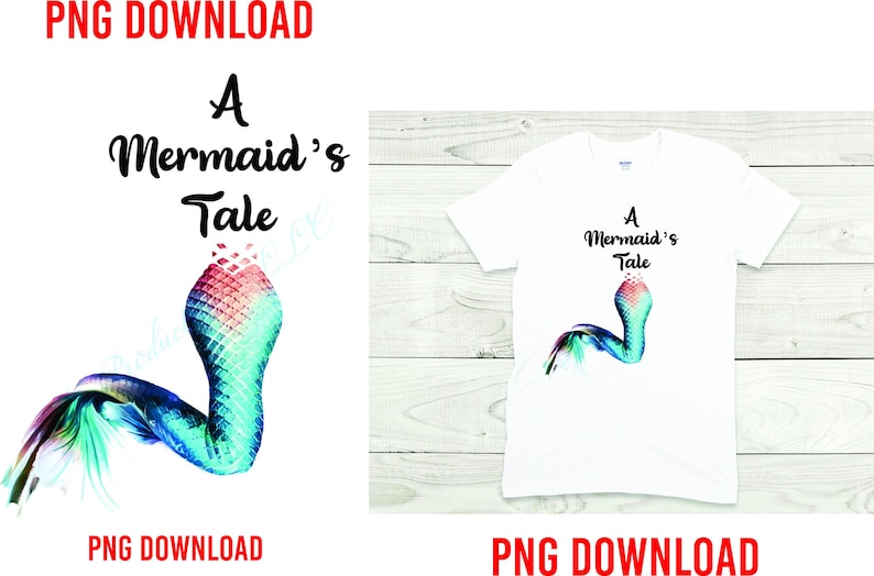 A Mermaids Tale PNG- Mermaid Tail PNG- Mermaid PNG- Mermaid Sublimation ...