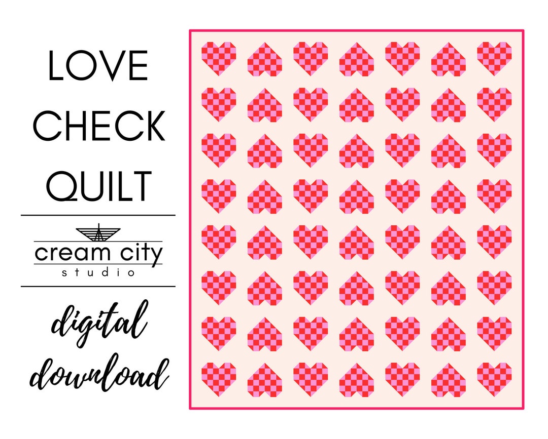 Love Check Quilt Pattern - PDF Download - Etsy