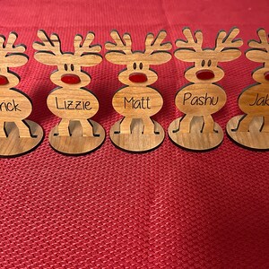 Personalized Reindeer Place Card - Etsy