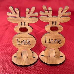 Personalized Reindeer Place Card - Etsy