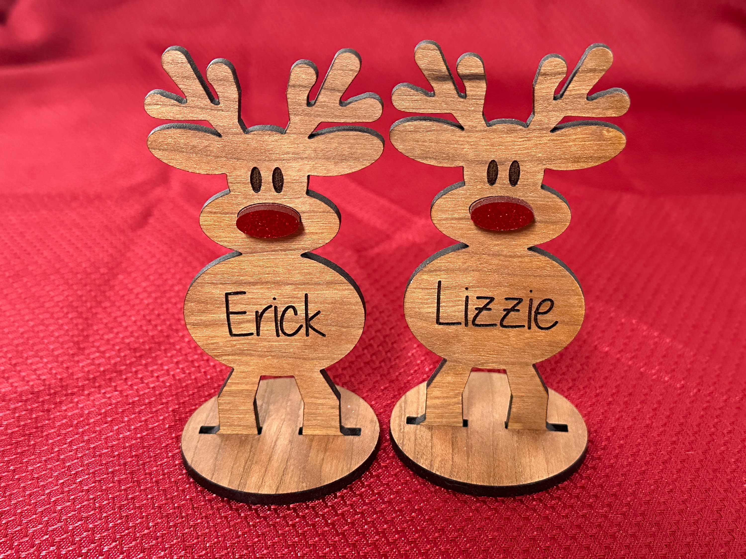 Personalized Reindeer Place Card - Etsy