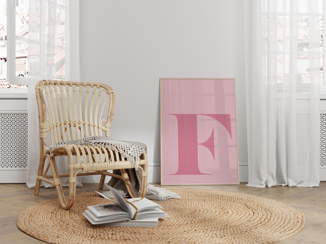 Letter F Poster, F Initial, Big Letters for Wall, Alphabet Letter Art ...