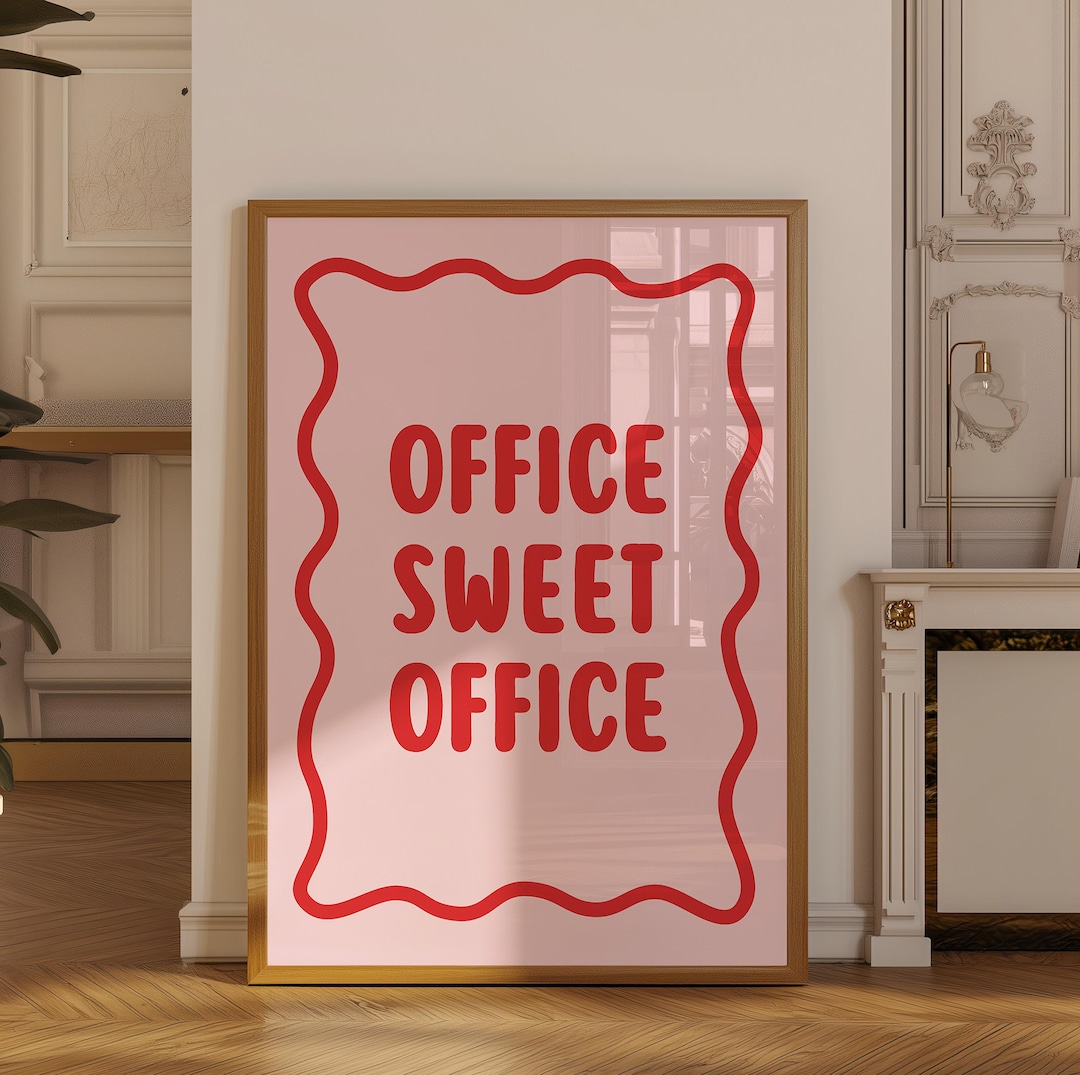 Cute Office Wall Art, Office Sweet Office Print,inspirational Print ...