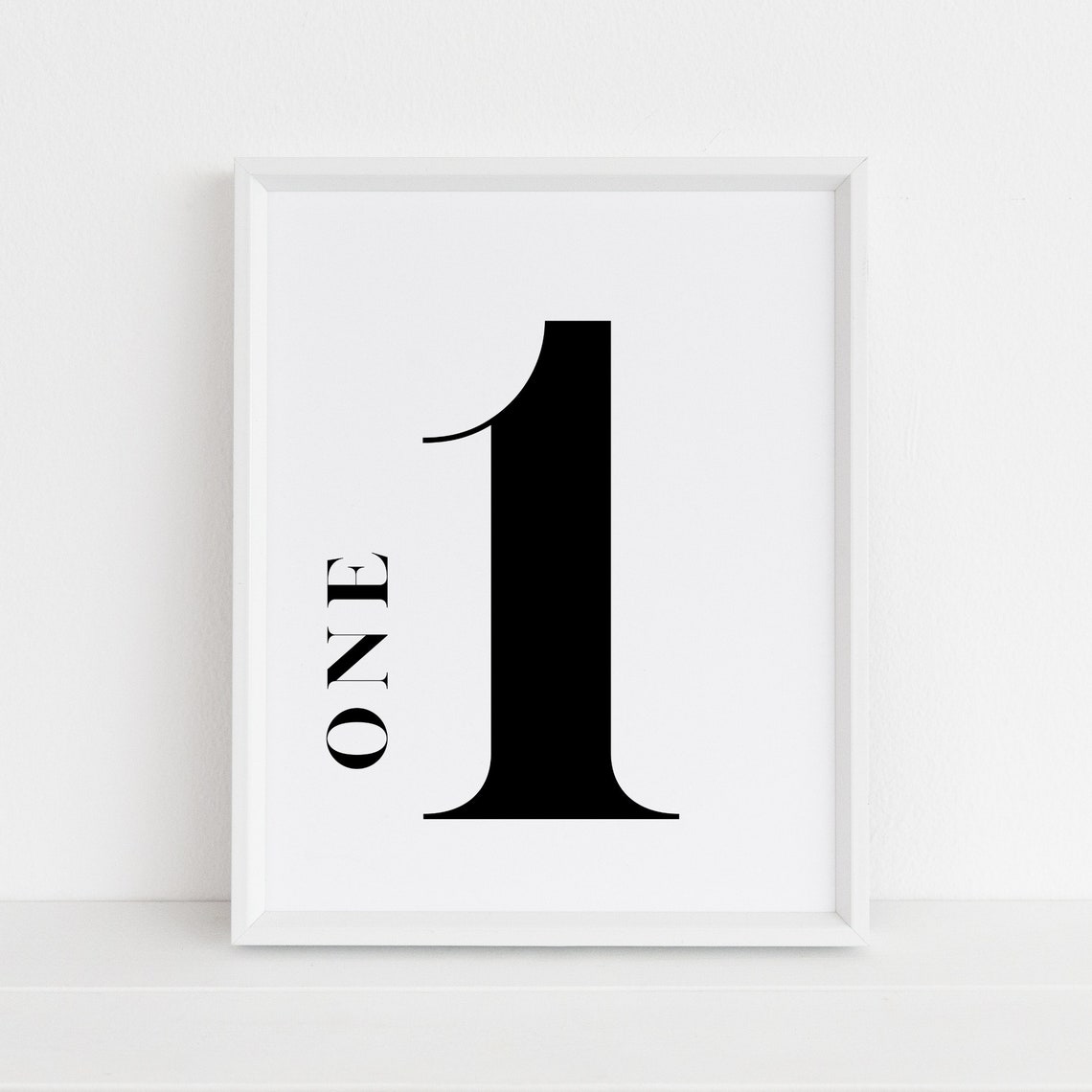 Number 1 Print, Monogram Print, Number One, Wall Art Print, Wedding ...