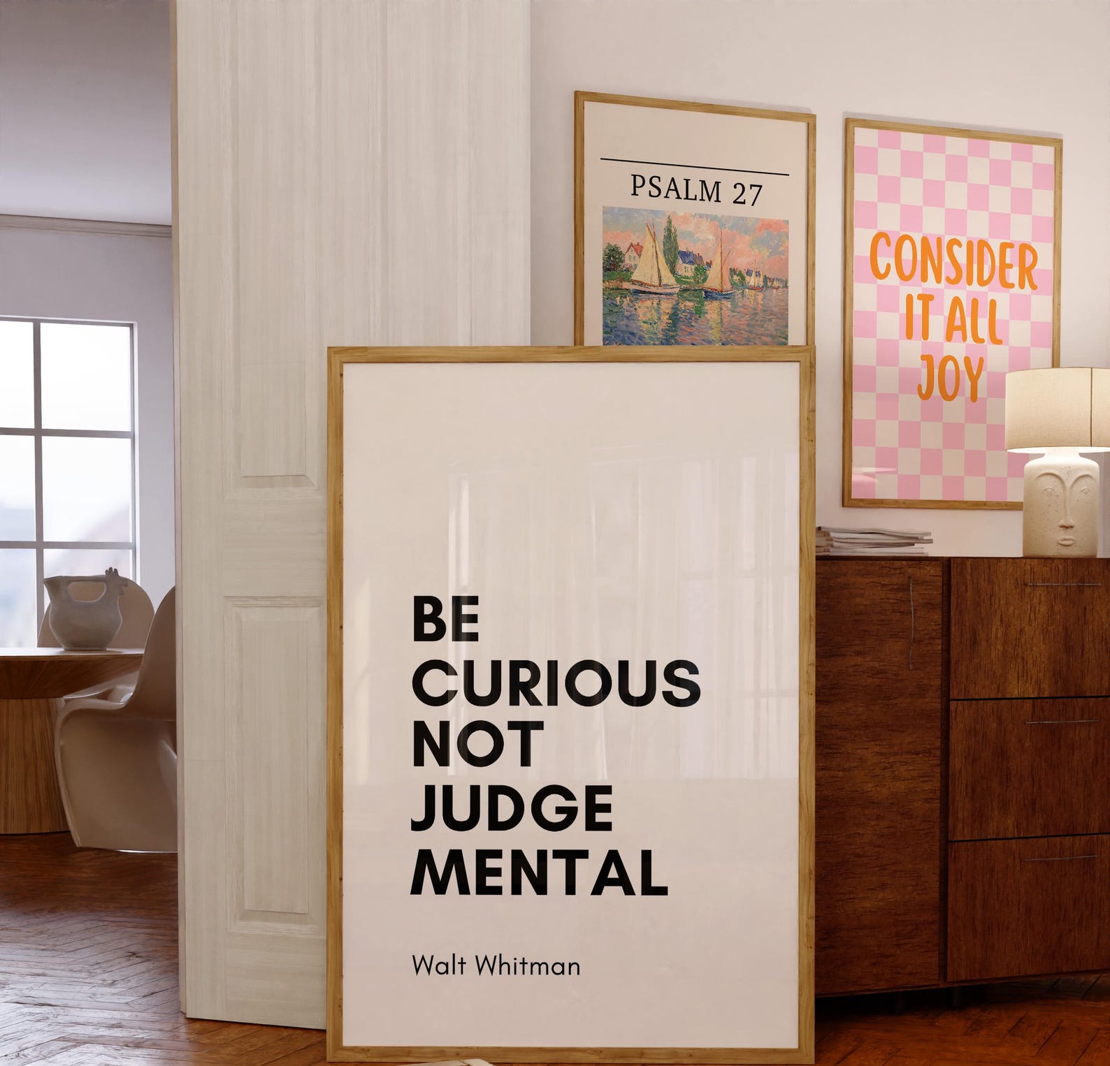 Be Curious Not Judgmental Print | Minimalist Wall Art Quote | Modern ...