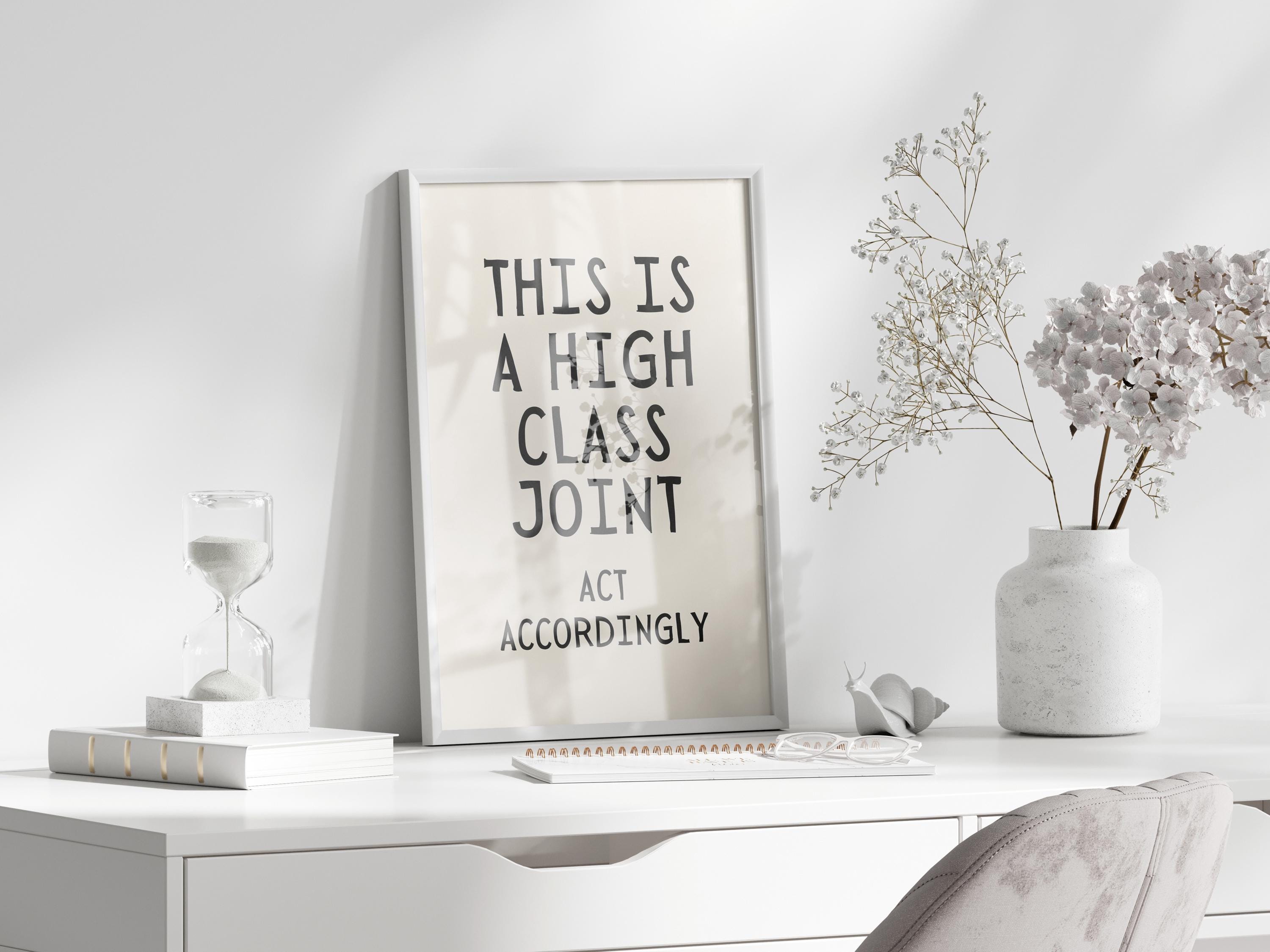 This is a High Class Joint Art Print, Preppy Apartment Art Poster ...