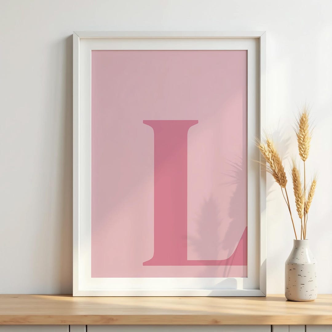 Letter L Poster, L Initial, Big Letters for Wall, Alphabet Letter Art ...