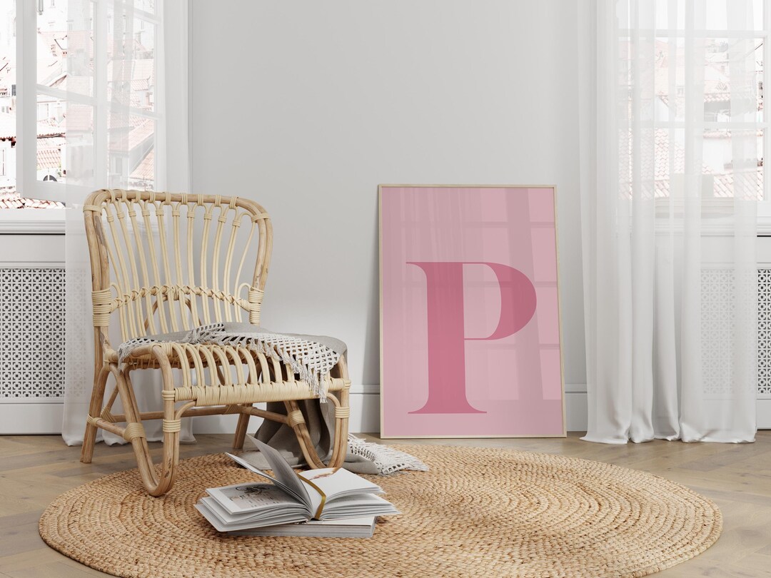 Letter P Poster, P Initial, Big Letters for Wall, Alphabet Letter Art ...