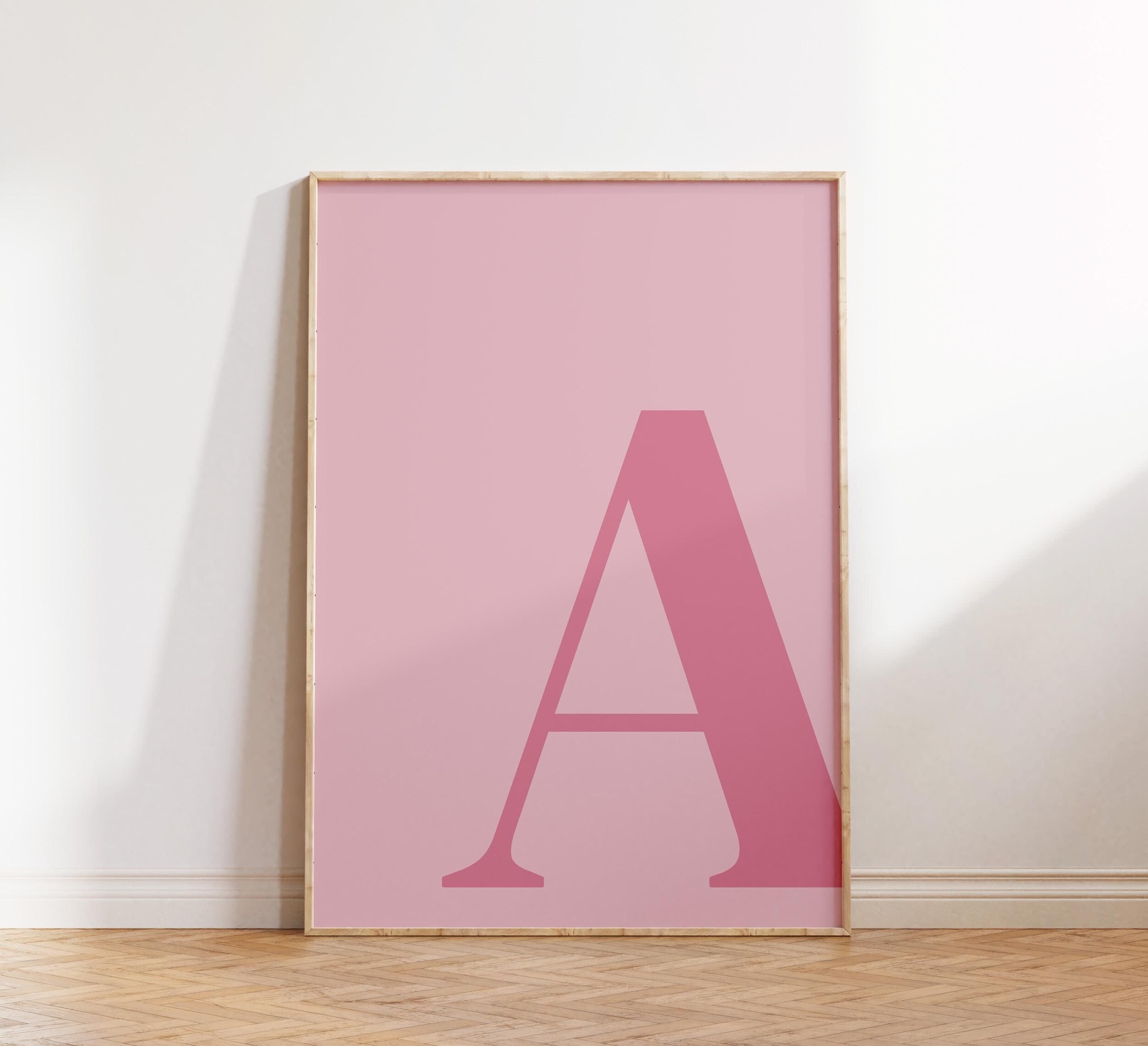 Letter A Poster, A Initial, Big Letters for Wall, Alphabet Letter Art ...