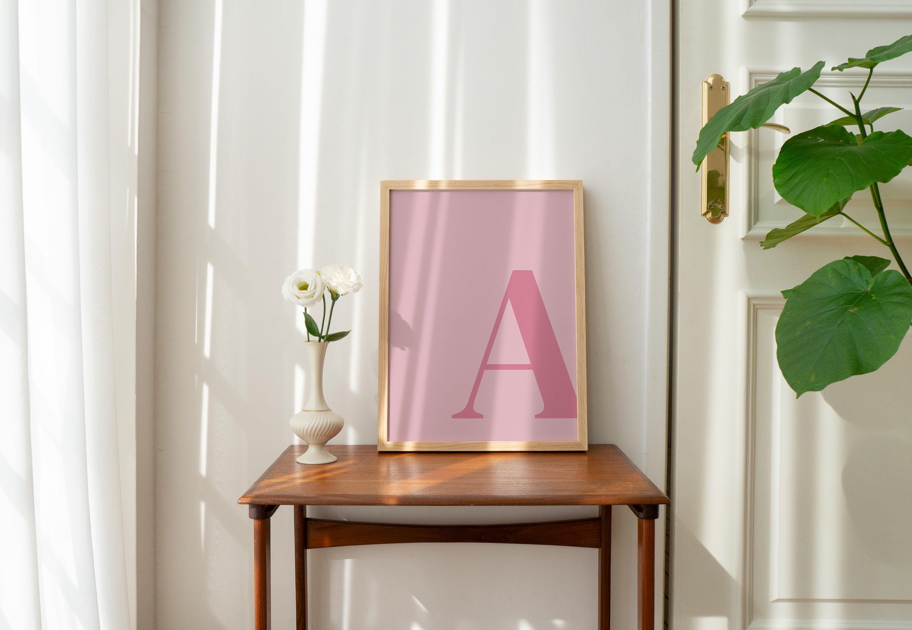 Letter A Poster, A Initial, Big Letters for Wall, Alphabet Letter Art ...