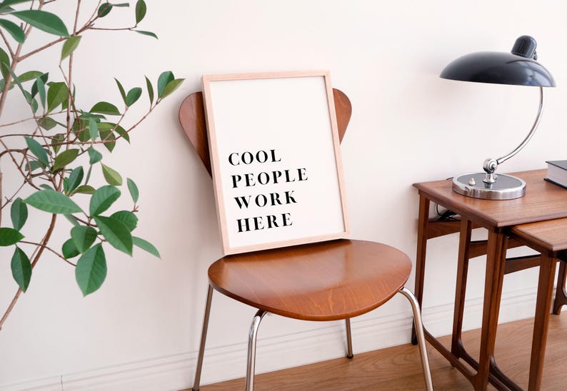 Cool People Work Here Print, Trendy Office Wall Art, Minimalist Office ...