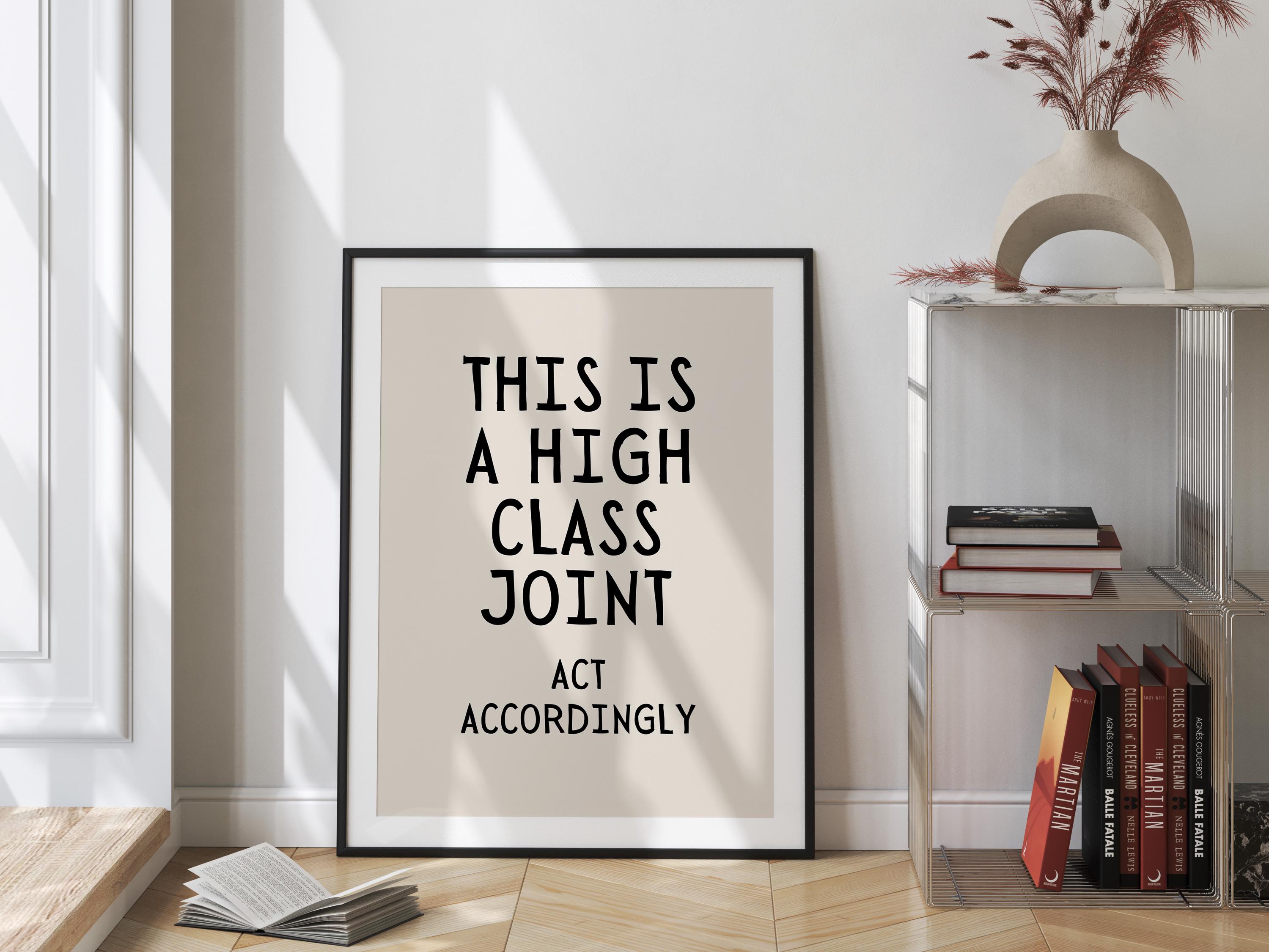 This is a High Class Joint Art Print, Preppy Apartment Art Poster ...